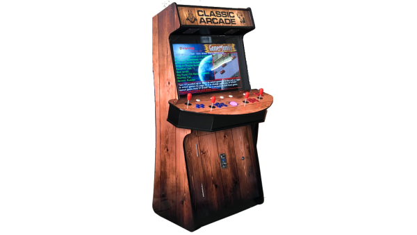 4700 Games 4 Player Stand Up Slimline Arcade Machine Woodgrain with ...
